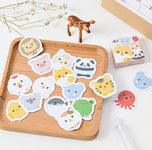 Animal Friends Cartoon Round Paper Stickers 45 Pcs — A Lot Mall
