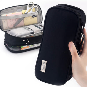 Extra-Large Multilayer Canvas Pencil Case Pouch — A Lot Mall