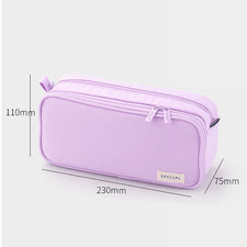 Large Flip Drawer Double Sided Zipper Rectangular Pencil Case — A Lot Mall