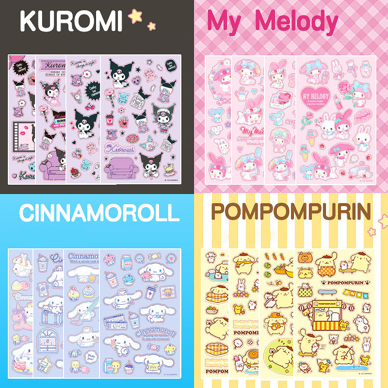 Sanrio Top Characters Clear Stickers 120 Pcs Set — A Lot Mall