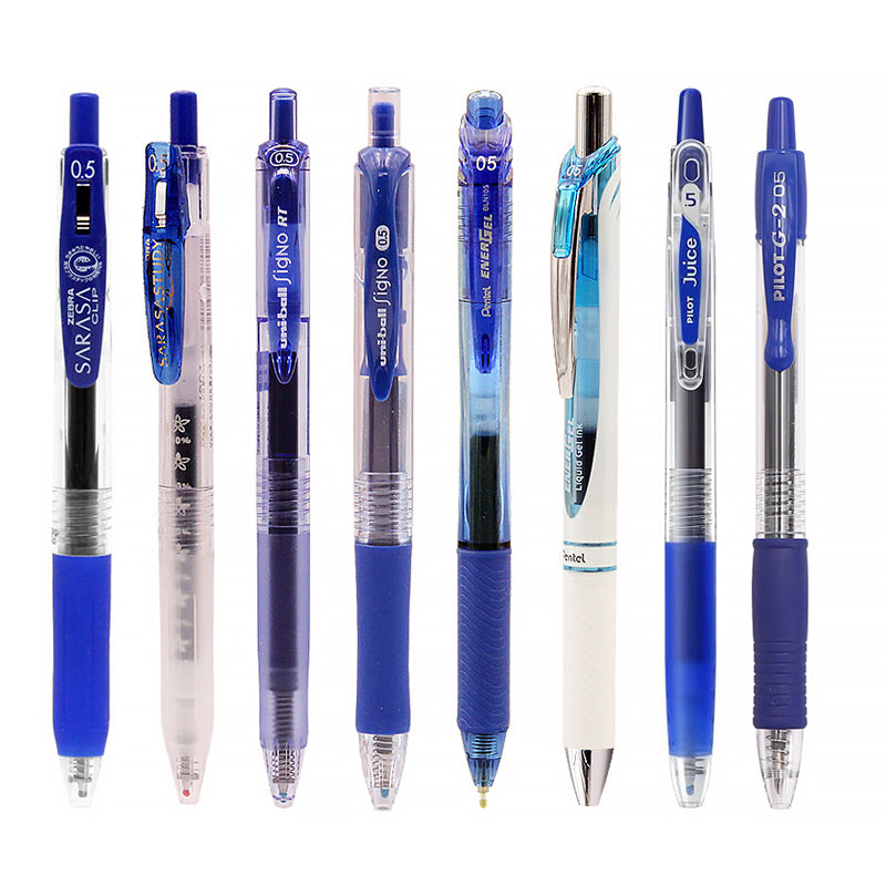 The Best Gel Pen Brand Blue Collection ZEBRA PILOT uni-ball Pentel [Se