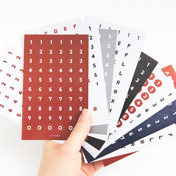 Alphabets and Numbers Sticker Note