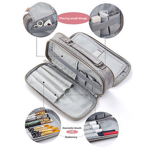 Extra-Large Multilayer Canvas Pencil Case Pouch — A Lot Mall