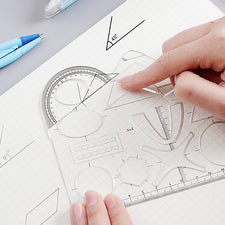 Geometric Stencils Ruler Measuring Tool for Mathematics