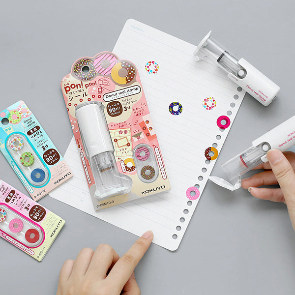 KOKUYO One-Patch Donut Seal Stamp Punched Hole Reinforcer & Sticker Bu