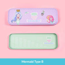 Pastel Color Cartoon Two Layers Metal Pencil Box Bundle — A Lot Mall
