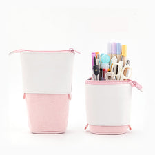 Pastel Corduroy Stand-Up Foldable Pencil Case — A Lot Mall