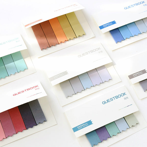 Pastel Gradient Bookmark Style Sticky Note 8 Pads Pack — A Lot Mall