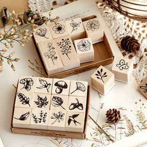 Plant and Nature Wooden Stamp Set — A Lot Mall