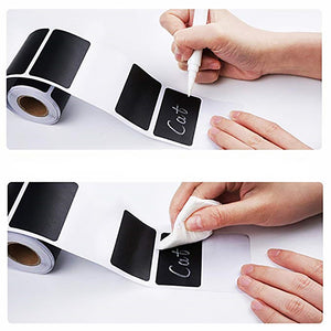 Self Adhesive Sticky Black Labels Roll — A Lot Mall