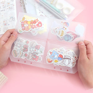 Stickers Organizer Storage Pouch Loose Leaf Binder Bundle and Pocket P ...