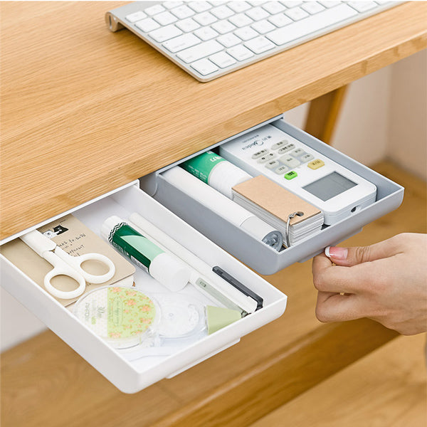 Under Table Simple Hanging Drawer Stationery Organizer — A Lot Mall